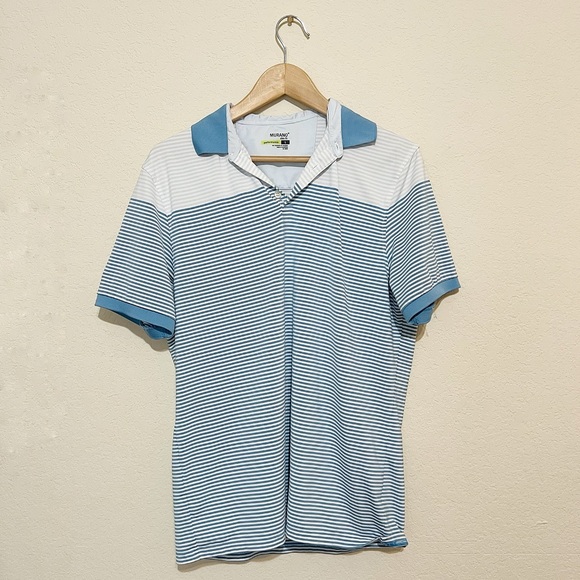 Murano | Shirts | Murano Short Sleeve Striped Performance Shirt | Poshmark